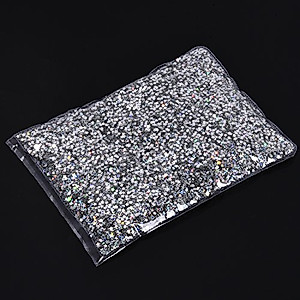 EBOOT 100 Gram Stars Confetti Glitter Star Sequins for Crafts DIY Nail Art and Party Decoration, Holographic Silver