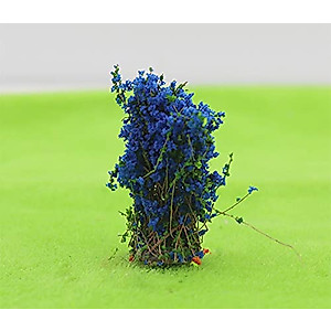 Warmtree 8 Pcs DIY Miniature Colorful Flower Cluster Miniature Shrubs Bushes Static Grass Tufts for Train Landscape Railroad Scenery Sand Military Layout Model Miniature Bases and Dioramas