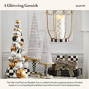 MACKENZIE-CHILDS Beaded Tabletop Christmas Tree, Christmas Decor, Glam Up Platinum