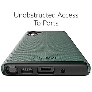 Crave Note 10 Case, Dual Guard Protection Series Case for Samsung Galaxy Note 10 - Forest Green