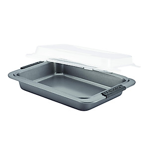 Anolon Advanced Nonstick Baking Pan With Lid / Nonstick Cake Pan With Lid, Rectangle - 9 Inch x 13 Inch, Gray