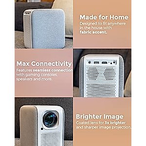 Pokitter CineMax Pro 1080P Projector with Netflix-Licensed, Android TV 10.0 with 7000+ Apps, 400ANSI Lumens, Google Assistant, 4D Keystone Correction, HDR 10, 2.4G+5G WiFi and Bluetooth, 200" Image