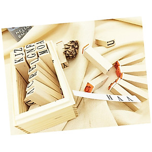 STOBOK 2pcs 26 Stamps United States Letter Student Wooden