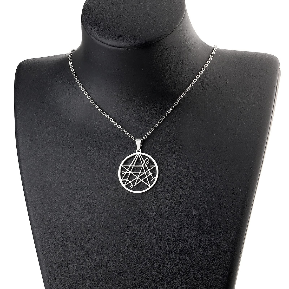 CHOORO Necronomicon Pendant Necklace Book of Dead Pendant Necklace Stainless Steel Evil Dead Talisman Necklace(Necronomicon Pendant-Necklace)