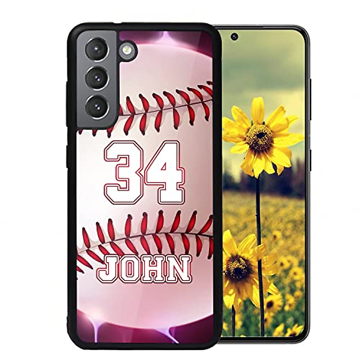 Design Your Own Baseball Phone Case Custom Name Number Yourself TPU Cover Case with Samsung Galaxy S23 S22 S21 S20 ULTRA PLUS/ S21 FE /S20 FE/ S10 PLUS/ S9 PLUS/ S8 PLUS /S7 EDGE