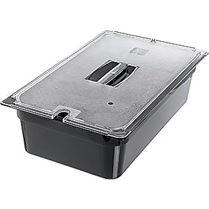 Carlisle FoodService Products 10211U07 StorPlus Full Size Polycarbonate Universal Handled Notched Food Pan Lid, Clear