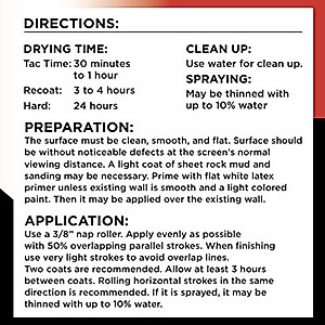 Projector Screen Paint - High Definition, 4K/8K, Ultra White - Gallon