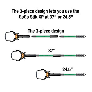 GoGo Stik XP Totally Clean Pro Pooper Scooper with Bags for All Dog Pet Waste Cleanup. 37inch. Keeps Hands and Scooper Clean. Use Store Bags or Heavy Dootie Bags. Unbreakable FRP Handle.