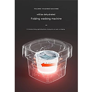 Portable washing machine, 8L large capacity mini washing machine, foldable, three intelligent modes for cleaning underwear and baby clothing, suitable for apartments, dormitories, and travel (Pink)