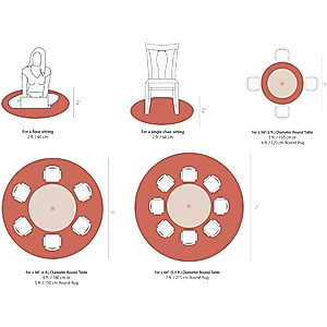 Jaipur Handloom Natural Jute Round Rug with Navy Blue Border Hand Braided Jute Area Rug for Bedroom, Living Room, Dining Room, Hallway, Kitchen, Entryway (5 Feet Round Jute Rug (60 x 60 Inches))