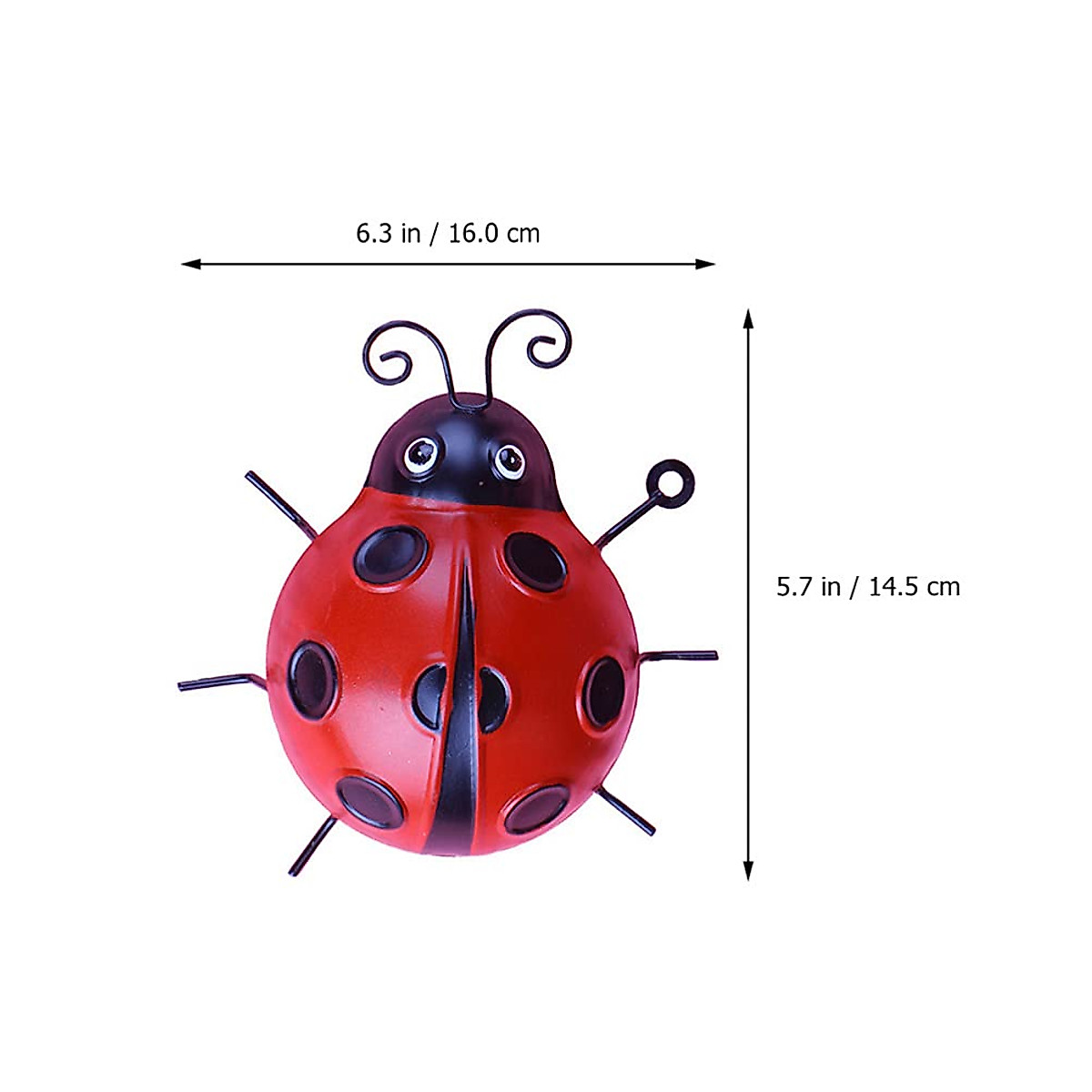 IMIKEYA 4pcs Wrought Iron Lawn Ladybug Simulation Ladybug Simulated Ladybug Garden Ladybug Iron Art Ladybug Iron Ladybug Yard Ladybug Decoration Ladybug Model Ladybug Decorations
