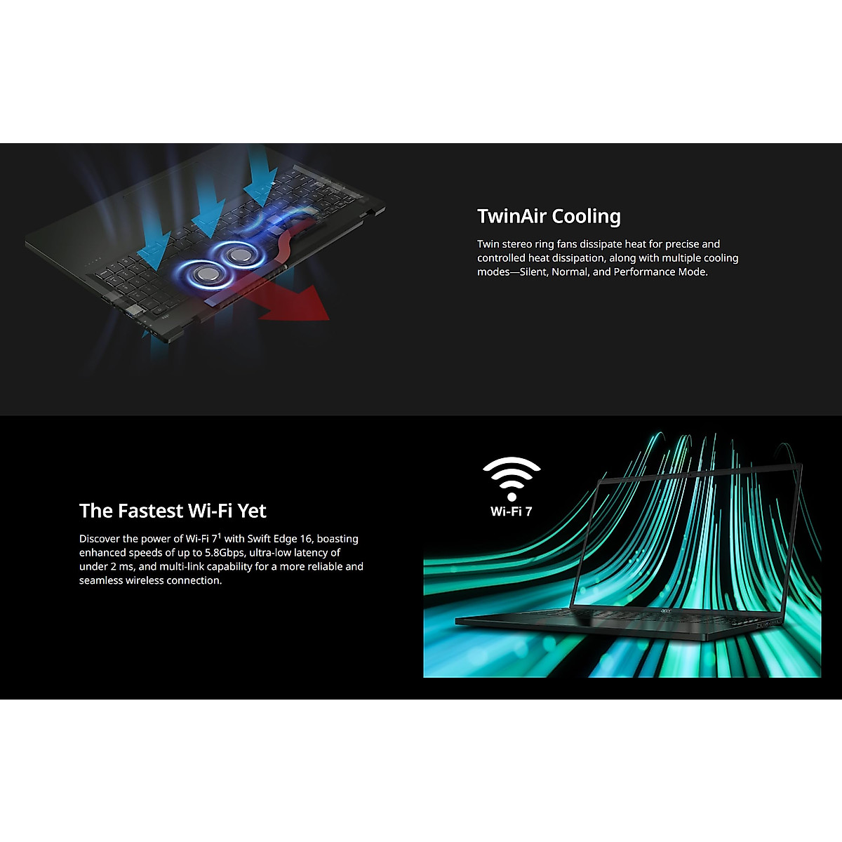 Acer Swift Edge 16" 4K OLED 400 nits Extremely Slim Laptop, 8cores AMD Ryzen7 6800U, Backlit KB, Fingerprint Reader, 100% DCI-P3, Windows11 Pro, w/HDMI (16GB RAM | 2TB SSD)