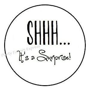 Party Favors Express 1.5" Inch Shhh It's A Surprise Stickers - Surprise Stickers for Envelope Seals Labels - D #AA61RK (90 Pcs)