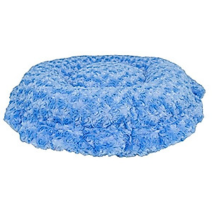Bessie and Barnie Ultra Plush Blue Sky/ Wolfhound Grey Deluxe Luxury Shag Dog/Pet Lily Pod Bed Machine Washable