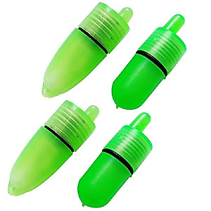 LIOOBO Fishing Rod Alarm Bells with Light Luminous Fishing Bite Alarm Waterproof Squid Bell 48 Sets