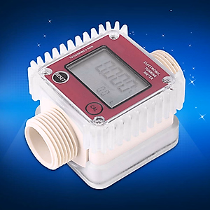 1pc K24 Turbine Fuel Meter Gauge for Chemicals Liquid Water, LCD Display