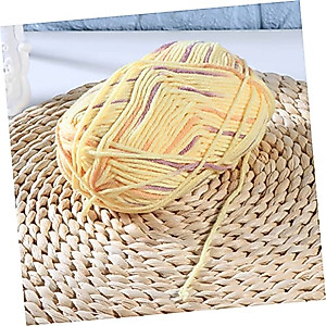 EXCEART Yarn for Knitting White Yarn Knitting Accessories Doll Roving Textured Yarn Coarse Wool Cotton Ball Crochet Yarn Cotton Yarn Cone Chunky Yarn Acrylic Yarn Knitting Yarn Soft