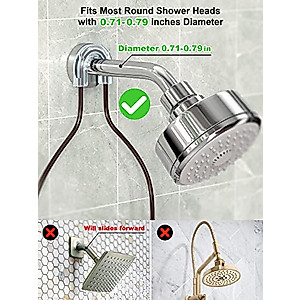 SMARTAKE Hanging Shower Caddy, Bathroom Over Head Shower Organizer for Shampoo, Anti-Swing Design 2 Tier Shower Caddy Storage for Toilet or Bathtub, Rustproof Brown 19.2"x 9.8"x4.7"