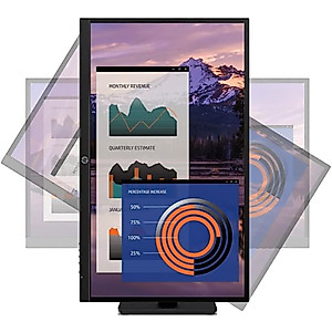 HP P27h G4 27 Inch IPS Desktop Office Monitor Full HD 75 Hz Built-in Speaker Tilt Swivel Pivot Height Adjustable Low Blue Light HDMI VGA DisplayPort for Laptop PC Screen Display, Black (Renewed)