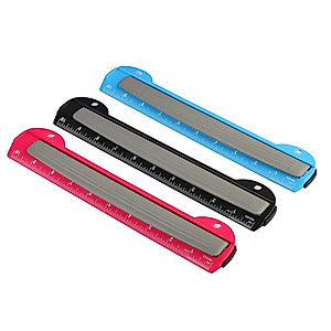 Eagle 3 Hole Punch, Portable Ring Binder 3 Hole Punch, Paper Puncher with Integrated Ruler, 5 Sheets Capacity, for Ring Binders, Office and School Supplies (Black)