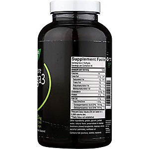 Nature's Way Ultra Pure Omega3 Fish Oil, 1250 mg EPA/DHA, Mint, 180 Softgels