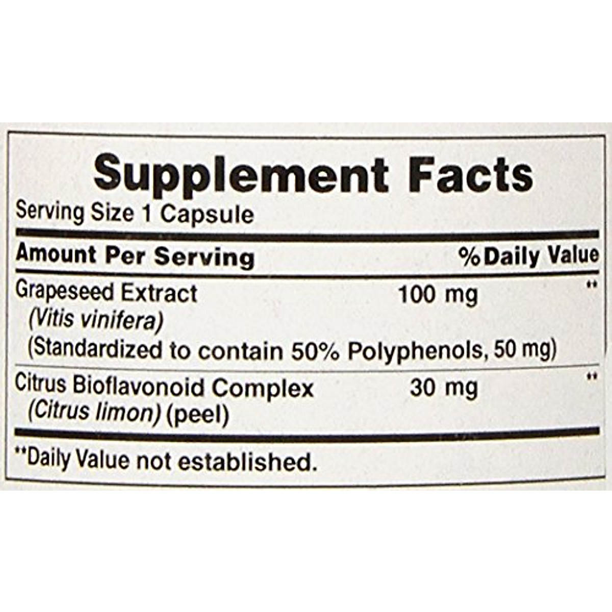 Puritans Pride Grapeseed Extract 100 Mg, 200 Count
