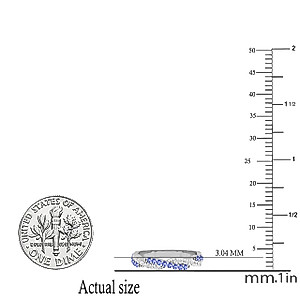 Dazzlingrock Collection Round Tanzanite & Diamond Ladies Wedding Swirl Stackable Band in 14K White Gold, Size 9