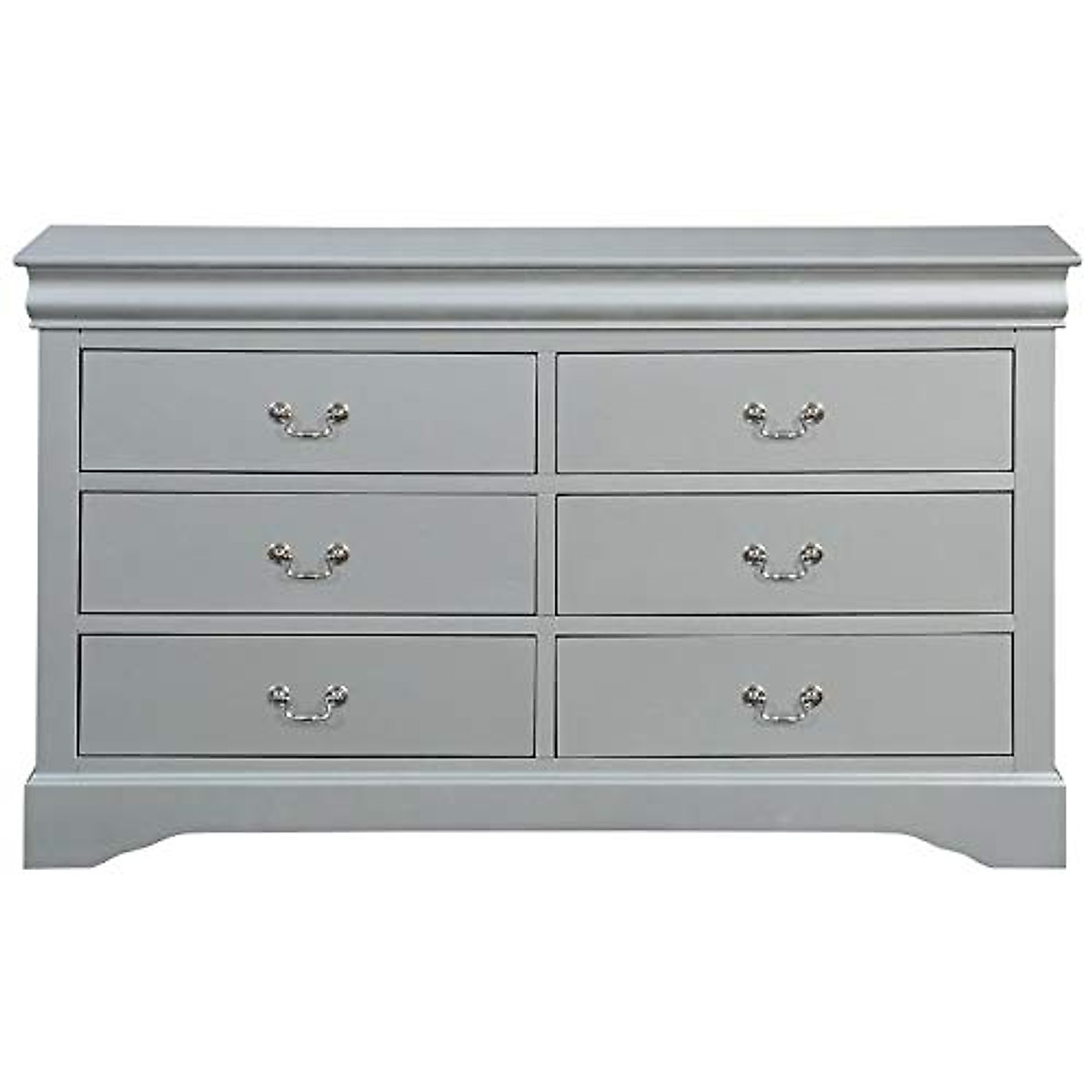 Acme Furniture Dresser with 6 Storage Drawers, Grey