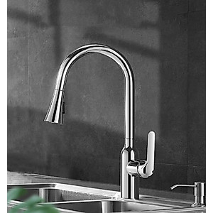Kitchen Faucet Head Replacement Simple Kitchen Sink Faucet Parts Kitchen Faucet Head G 1/2 Pull Down Faucet Spray Head Movable Kitchen Tap Head Faucet Sprayer Water(Chrome)
