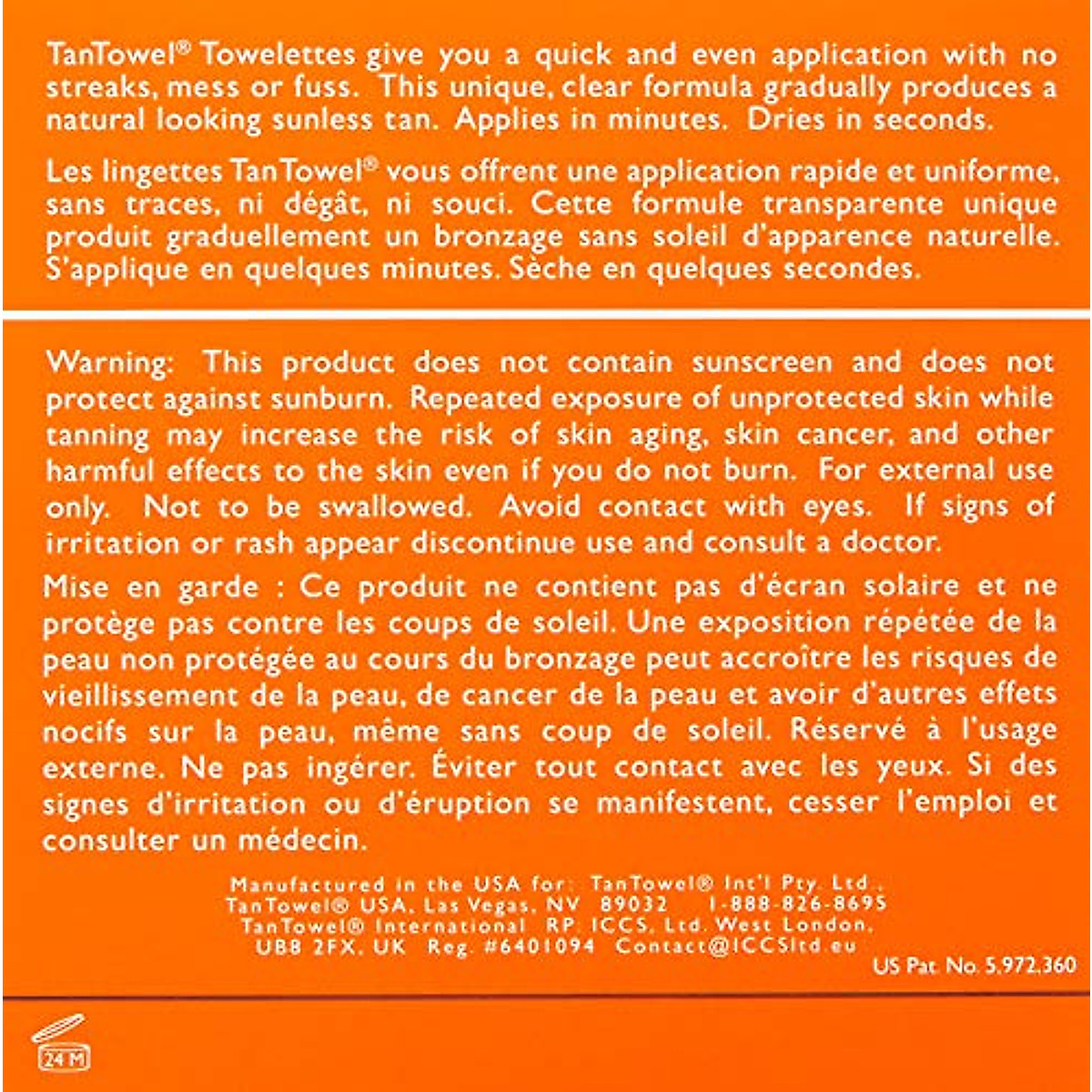 TanTowel Full Body Tan Towelettes - 5 Pack, Dark, 0.5 Fl Oz (Pack of 5)