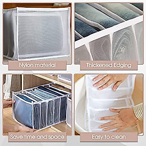 AUREIKA Wardrobe Clothes Organizer | 3PCs Closet and Drawer Organizer for Clothing | Nylon Mesh Divider Storage Compartments for T-shirts Leggings Bras Pants Skirts Socks | Medium Large and Small