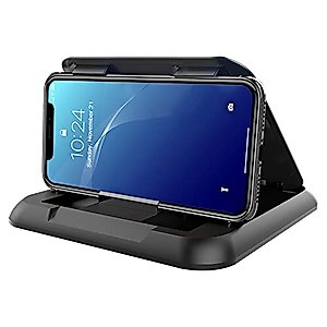 DOTAATDW Car Phone Holder, Car Dashboard Cell Phone Holder with Non-Slip Silicone Base Washable and Reusable Car Phone Mount Compatible with 3.5-7” Smartphone