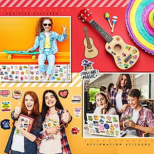 LIFEBE 250Pcs/Pack Inspirational Stickers for Water Bottles, Motivational Stickers for Teens, Students, Teachers, Employees, Vinyl Waterproof Durable Laptop Sticker Decals for Computer