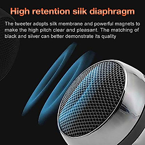 ePathChina 2pcs Universal Car Tweeter Loudspeaker 150W 4Ohm Audio Silk Film for Car Modification High-Pitched Car Audio Modification Nondestructive