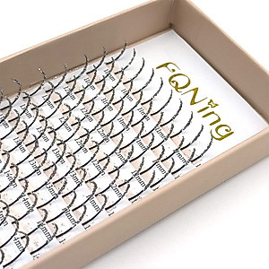 FQNing Glitter Lash Extensions Silver Colored Single Lash Spike Eyelash Extension for Daily Party Wedding 11mm-16mm Mixed(Silver)