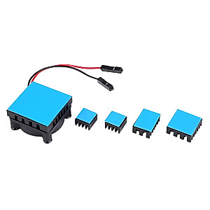 Enokay Raspberry Pi 4 Model B Heat Sink Single Cooling Fan RAM Heatsink Set
