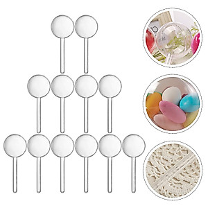Amosfun 12Pcs Round Candy Case Lollipop Container Clear Plastic Bead Storage Containers Mini Storage Case Round Portable Empty Jewelry Ring Box Clear