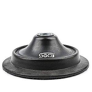 SGCB 5” RO Rotary Flexible Backing Plate, Hoop-and-Loop Face 5/8” Thread PU Soft Backing Pad Used On Rotary Polisher Sander for Sanding Polishing Buffing Finishing