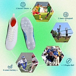 Soccer Cleats Mens Football Cleats Women Tacos de Futbol para Hombre Soccer Shoes for Big Boy Tacos de Futbol Zapatos de Futbol para Hombres Outdoor Soccer Shoes High Top Football Boots AG/FG