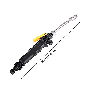2 In 1 Pressure Washer High Pressure Water High Pressure Metal Water Garden Adjustable Nozzle Perfect Nozzle For Dirty Sidewalk Car Wood Cleaning Garden Hose 10ft (I, One Size)