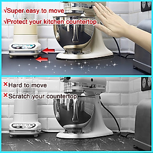 Mixer Slider Mat with Cord Organizer for Kitchen Aid 5-8 Qt Stand Mixer, Kitchen Appliance Slide Mats Pad Mixer Slider, Kitchen Mixer Accessories and Attachments