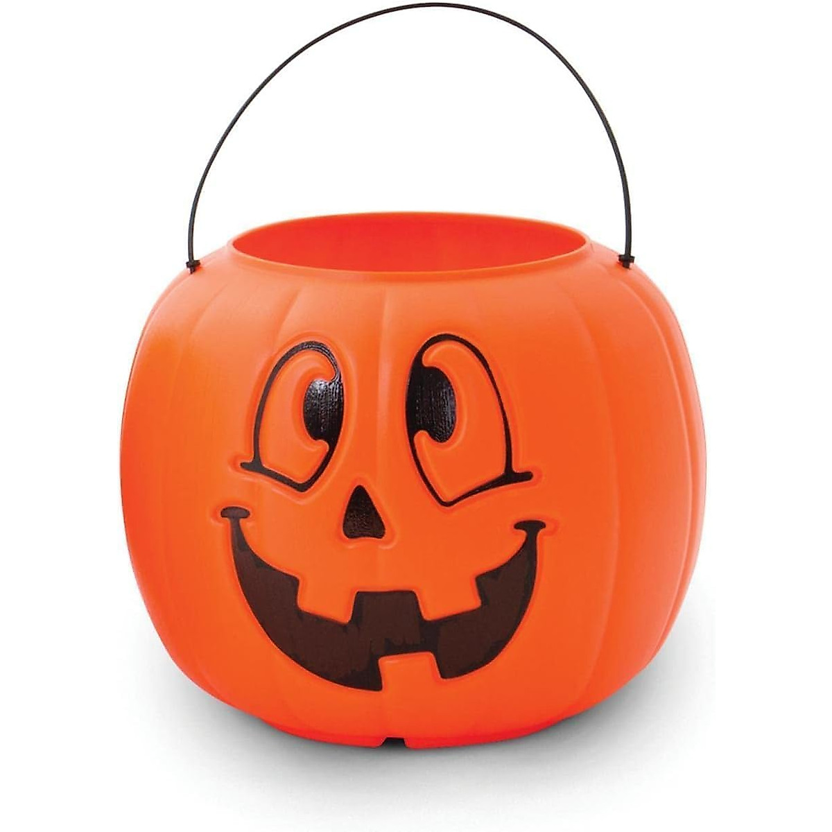 Halloween Pumpkin Jack O' Lantern Candy Bucket (Orange)