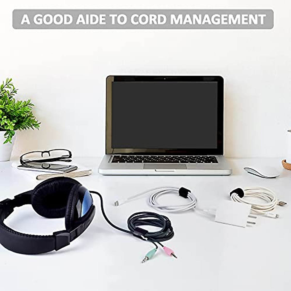 150ft*3/5in Cable Ties, Wire Cord Straps Management, Self-fastening, Wrap Anything, Cut to Any Length, Reusable, Sturdy, Double Side Nylon Hook and Loop, for Communication, Office, Home, Black