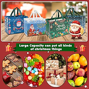 Amicably Gift Bags,18 PCS Large Reusable Tote Bags w/ Handles, Treat Bags, Multifunctional Non-Woven Bags Gifts Wrapping, Shopping, Xmas, Party Favor Bags, 12.8'' x 9.8'' x 6.7''