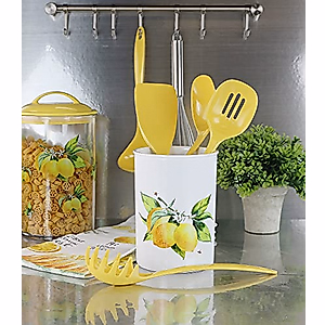 Reston Lloyd Utensil Holder, Fresh Lemons with Honey Bees