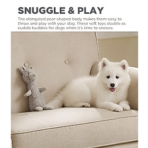 Outward Hound Scruffles Bunny Plush Squeaky Dog Toy, Small