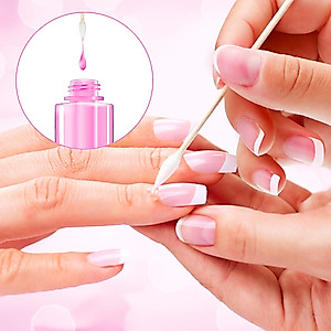 Norme 500 Pieces Cleaning Swabs, Pointed/Round Tip with Wooden Handle Cleaning Swabs Buds for Jewelry Ceramics Electronics in Storage Case (6 Inch, Pointed Tip)