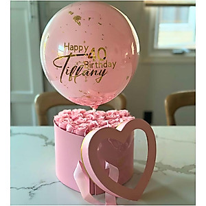 UNIKPACKAGING Premium Quality Heart Shaped Flower Box, Gift Boxes for Luxury Flower and Gift Arrangements, with Lids, Size 9x8x6.5, for Luxury Style Flower Arrangements (Pink)