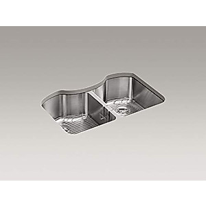 Octave(R) 3843-NA 32" x 20-1/4" x 9-5/16" under-mount double-equal stainless steel Kitchen Sink, 9.31 x 20.25 x 32.00 inches