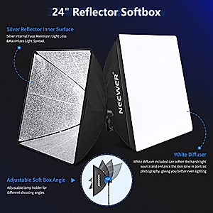 NEEWER Photography Lighting kit with Backdrops, 8.5ftx10ft Backdrop Stand, 800W Equivalent 5500K Umbrella Softbox Continuous Lighting, Photo Studio Equipment for Portrait Product Photo Shoot